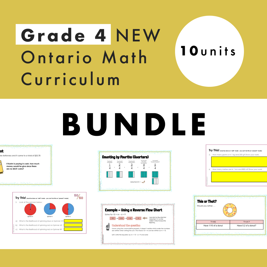 Grade 4 Ontario Math Curriculum | Full-Year | Digital Google Slides Bu ...