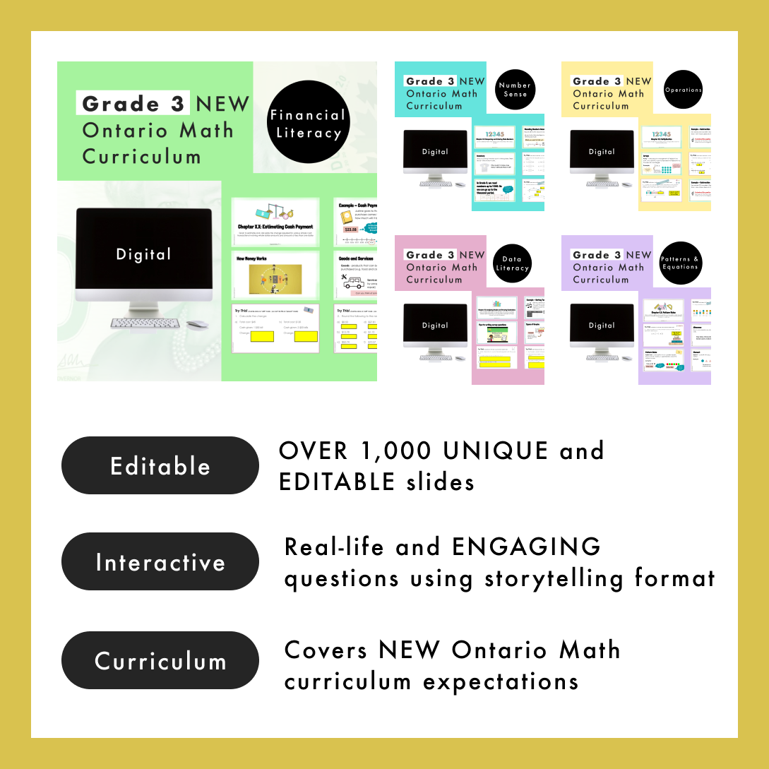 Grade 3 Ontario Math Curriculum | Full-Year | Digital Google Slides Bu ...