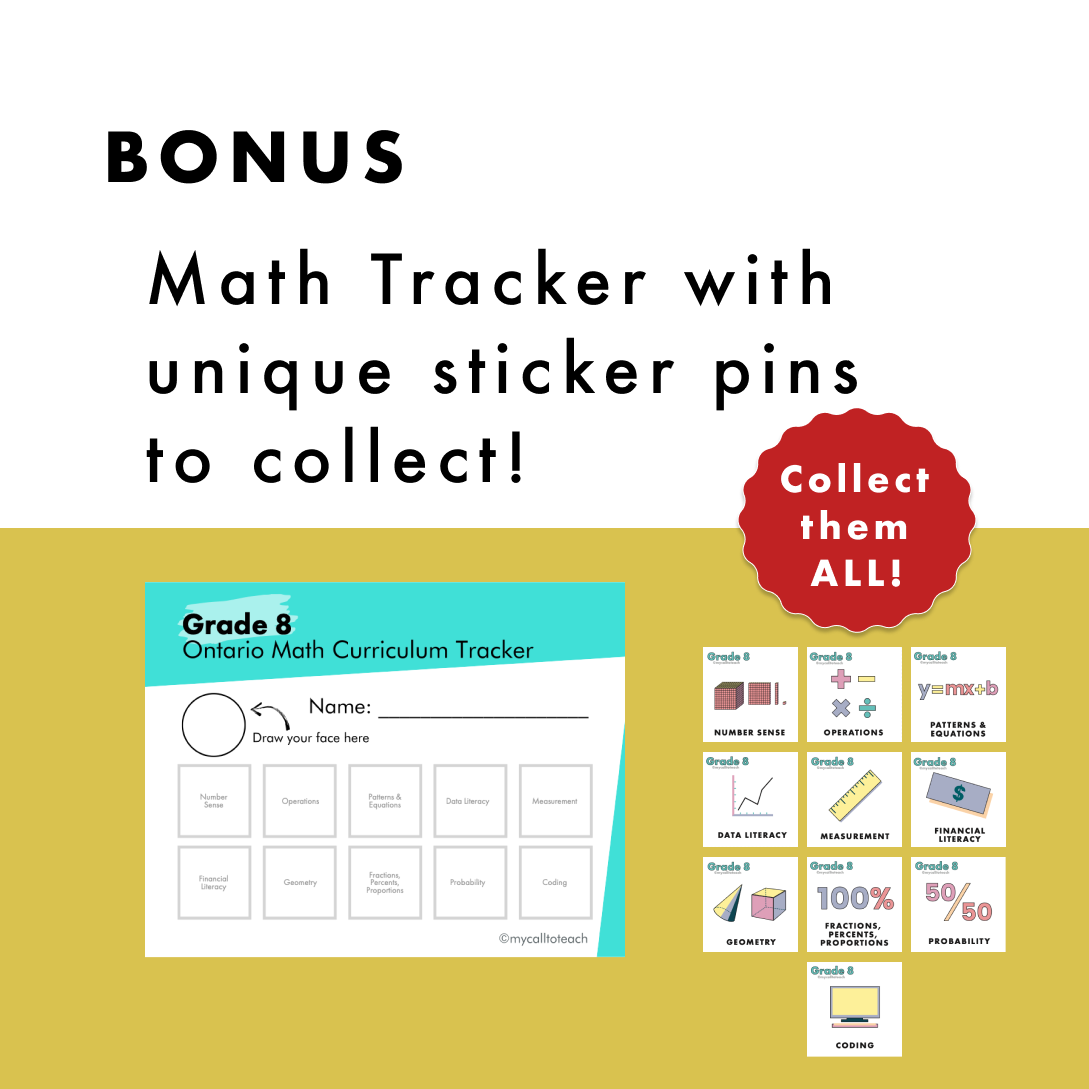 Grade 8 Ontario Math Curriculum | FULL-YEAR Assessments Bundle | Tests ...
