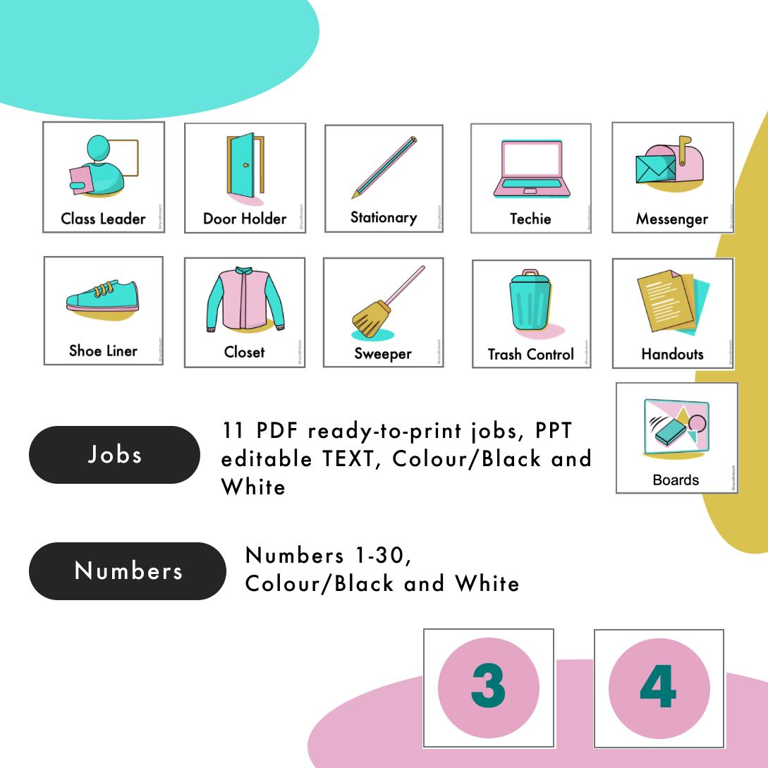 Classroom Jobs for Class Roles - Effective Classroom Management and Or ...