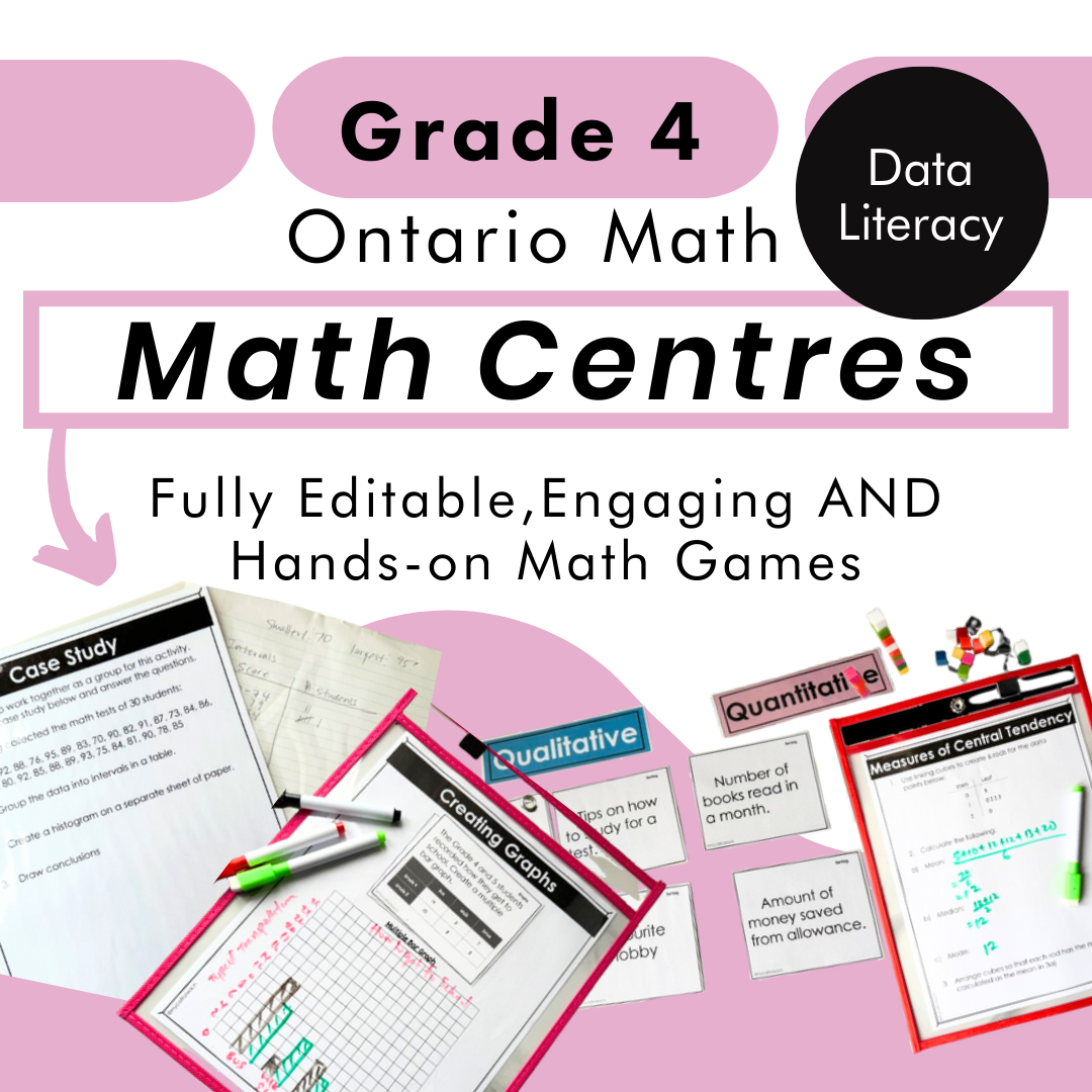 Grade 4 Math Centres - Data Literacy Curriculum – My Call to Teach
