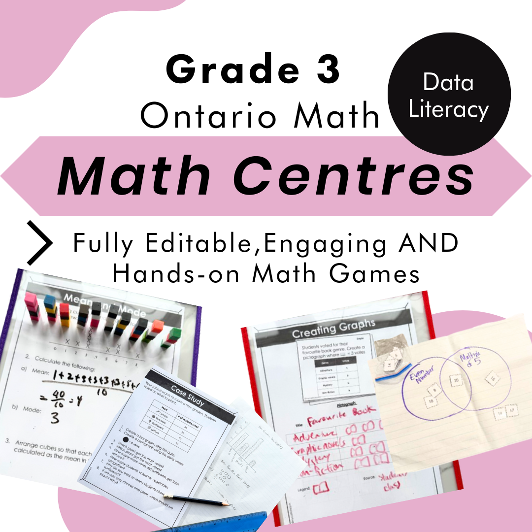 Grade 3 Ontario Math Centres | Data Literacy | Google Slides – My Call ...