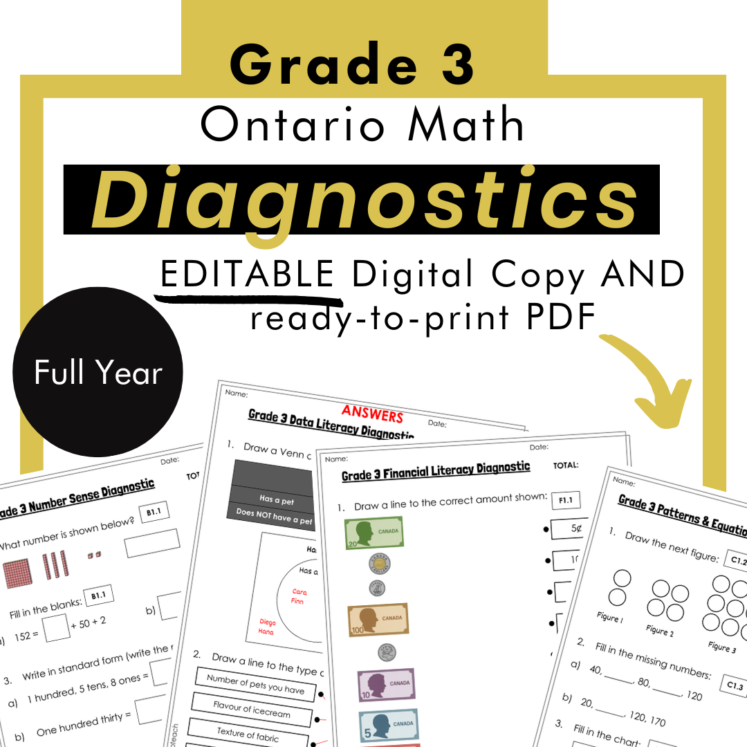 Grade 3 Ontario Math Diagnostics | Back to School | Google Slides – My ...