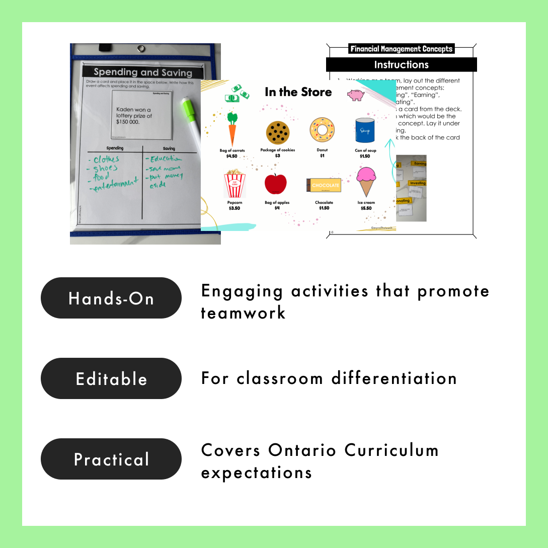 Grade 4 Ontario Math Centres | Financial Literacy | Google Slides – My ...