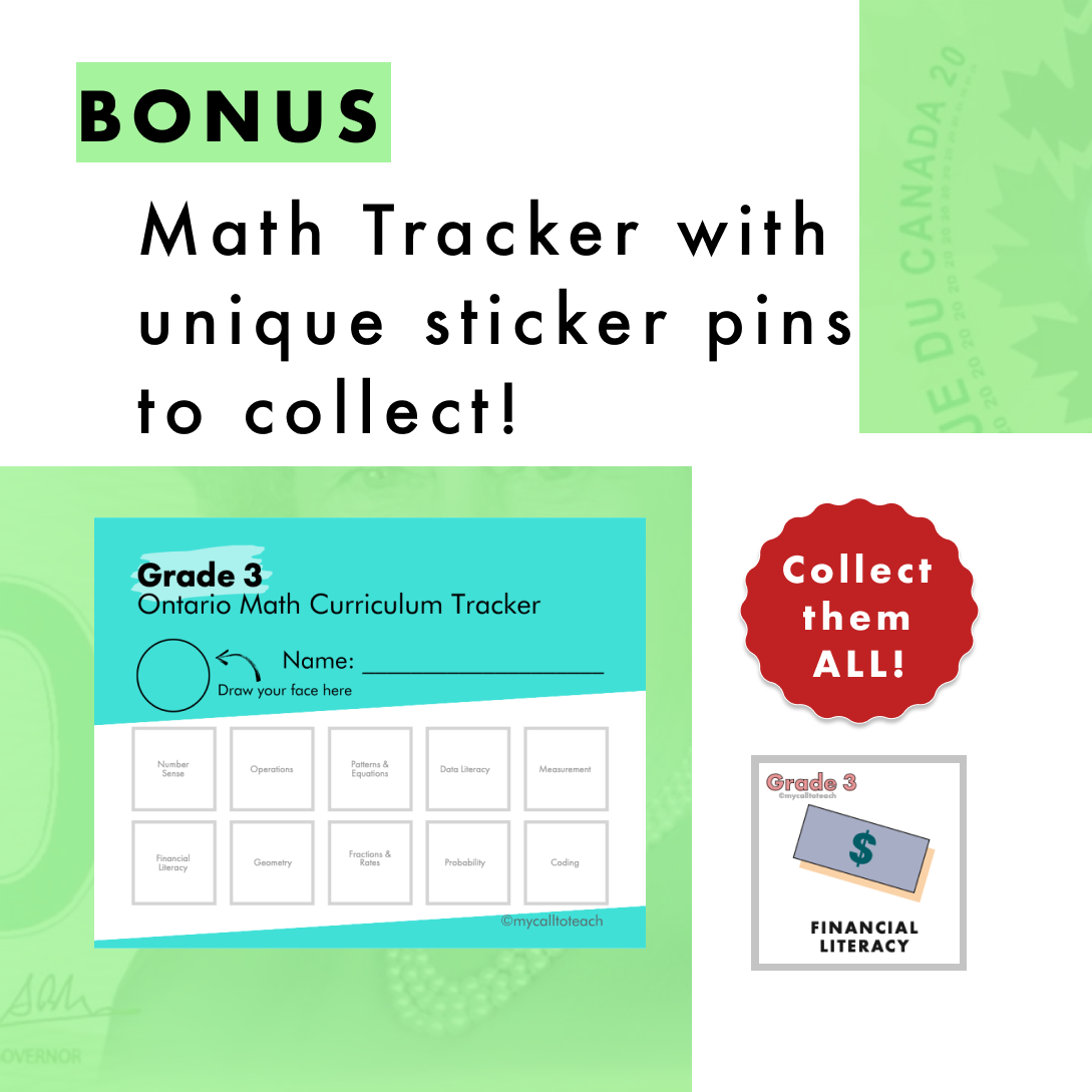 Grade 3 Ontario Math Assessments | Financial Literacy | PDF and Google ...