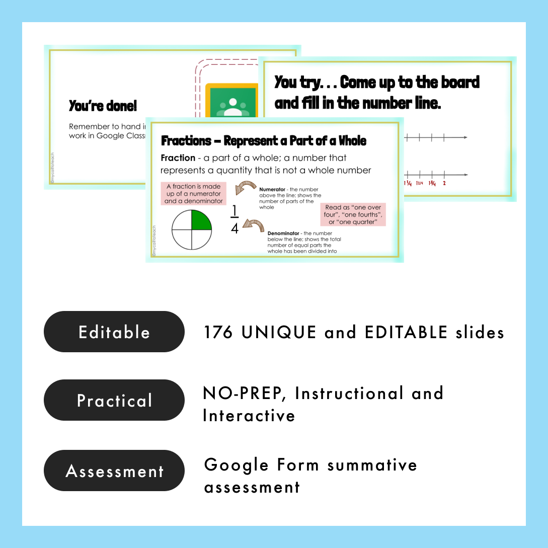 Grade 3 Ontario Math Curriculum | Fractions & Ratios | Digital Google ...