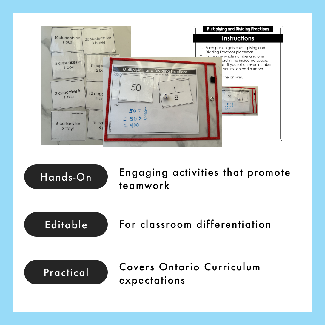Grade 5 Ontario Math Centres | Fractions, Ratios, Percents | Google Sl ...