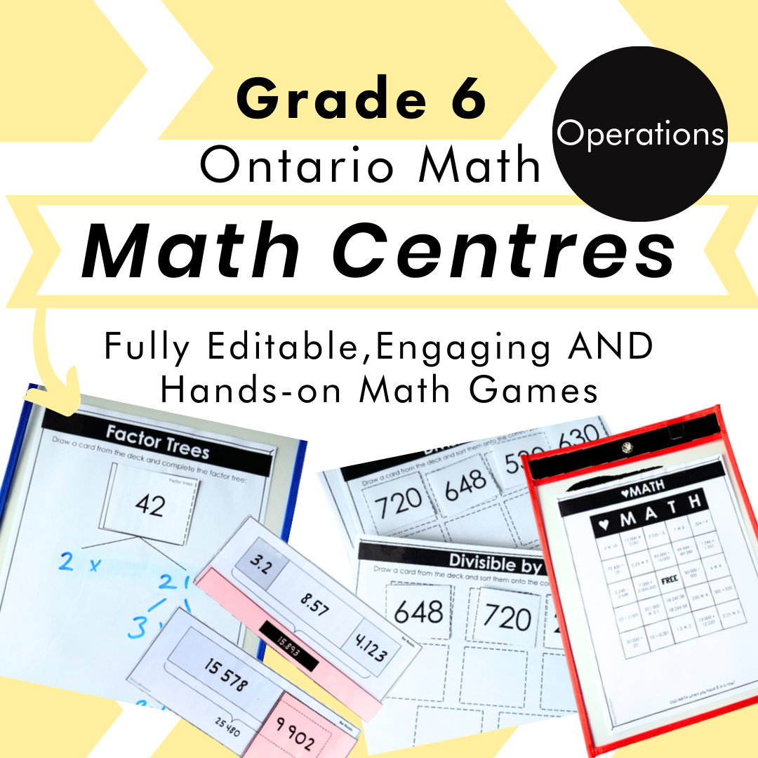 Grade 6 Ontario Math Centres | Operations | Google Slides – My Call to ...