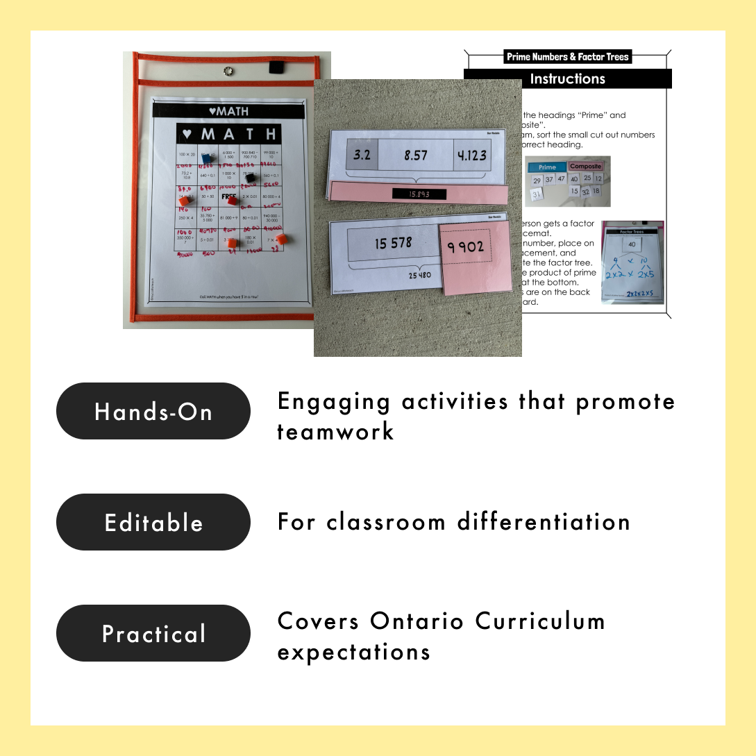 Grade 6 Ontario Math Centres | Operations | Google Slides – My Call to ...