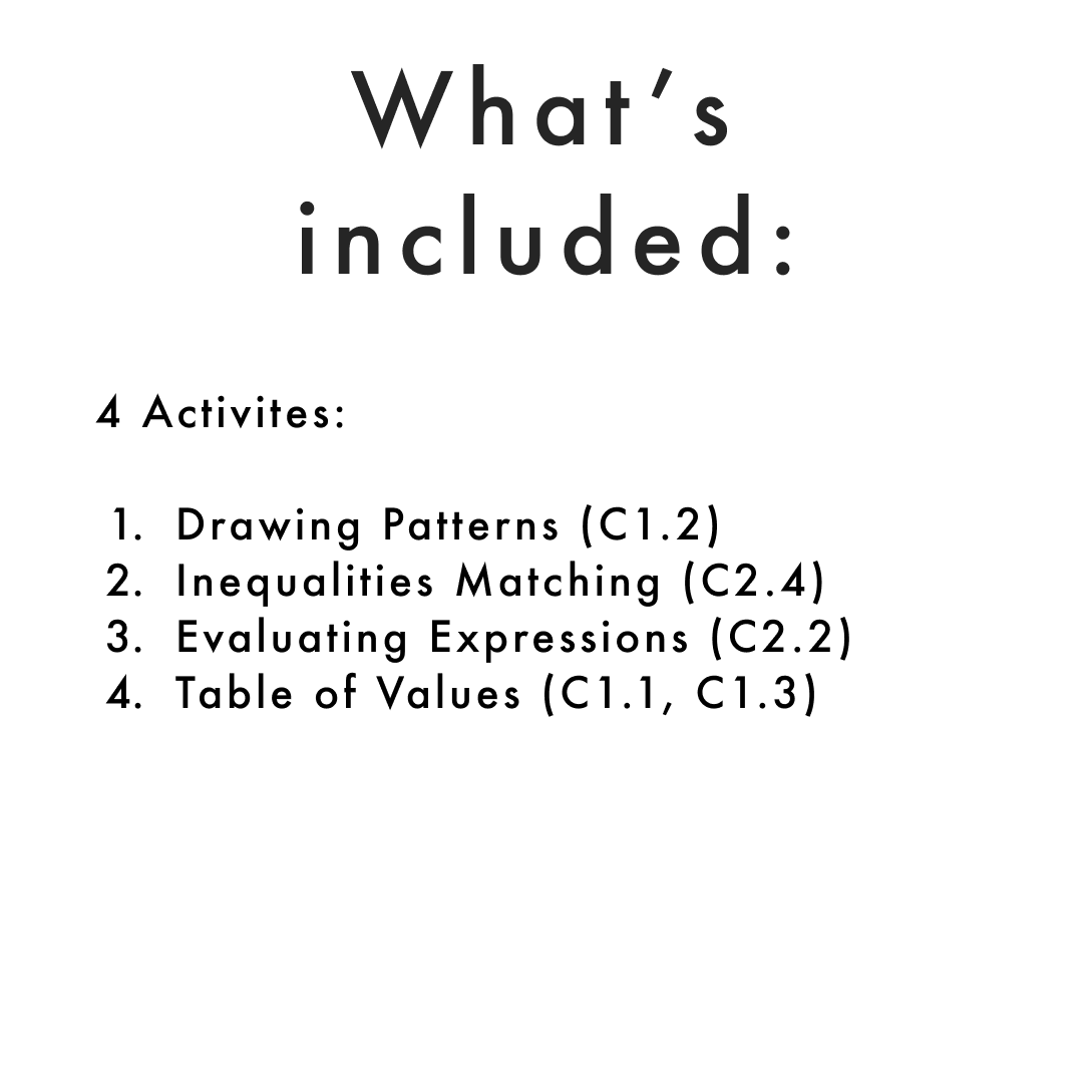 Grade 6 Ontario Math Centres | Patterns & Equations | Google Slides ...