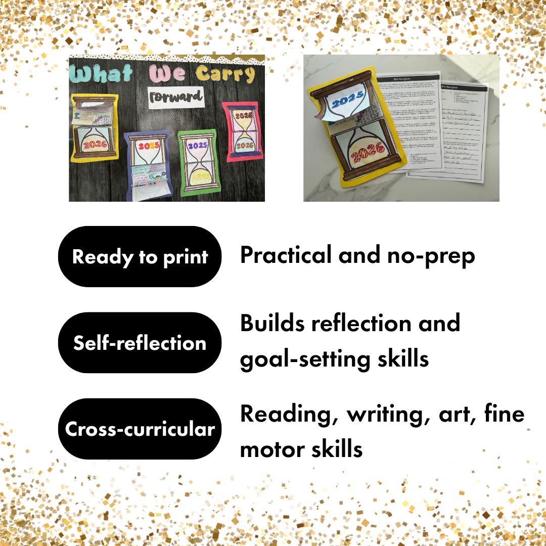 New Year Reflection Activity | New Year 2026 Reading, Writing, Art Cra ...
