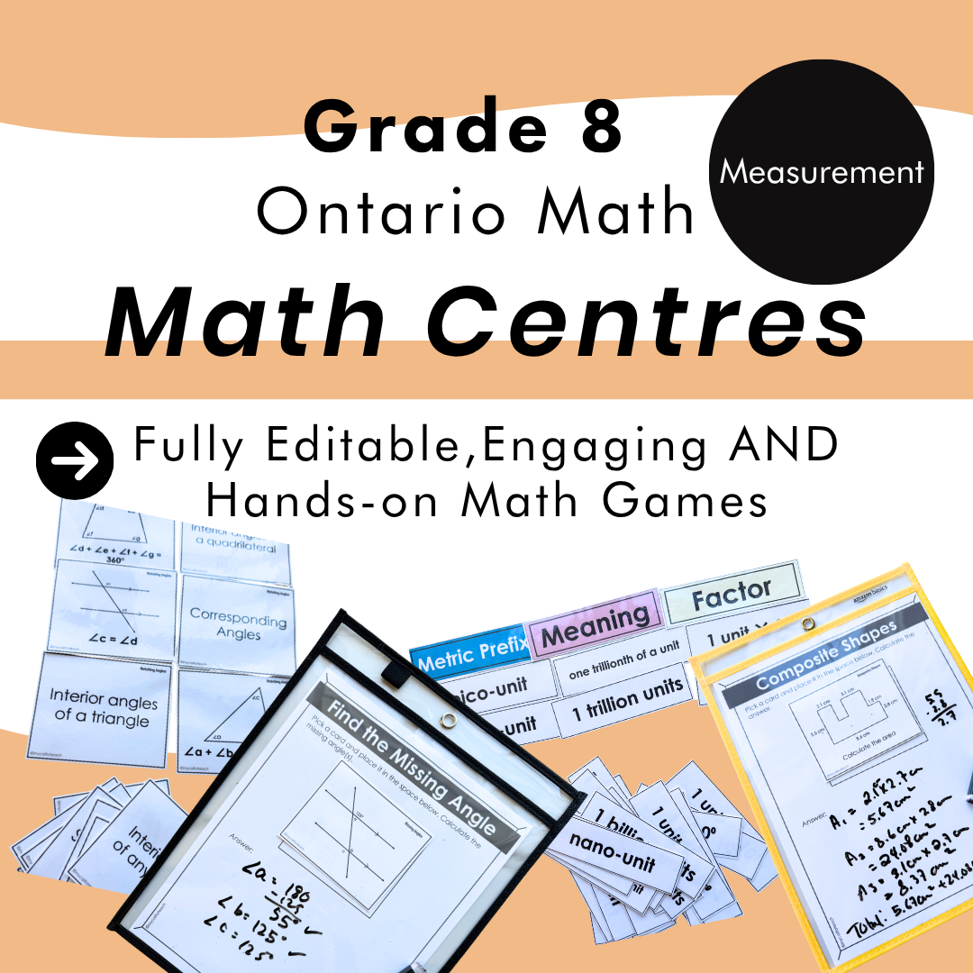 Grade 8 Ontario Math Centres | Measurement | Google Slides – My Call to ...