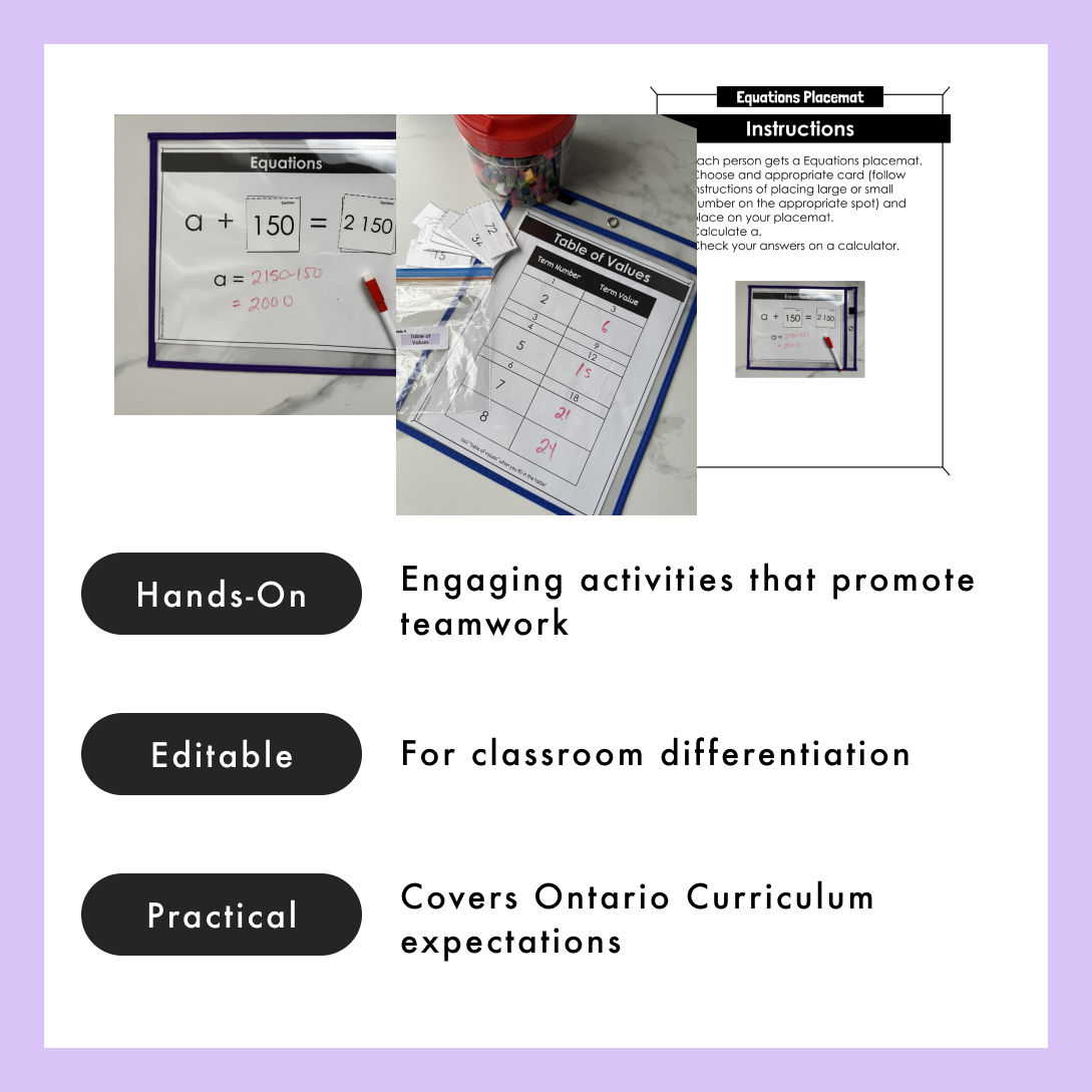 Grade 4 Ontario Math Centres | Patterns & Equations | Google Slides ...
