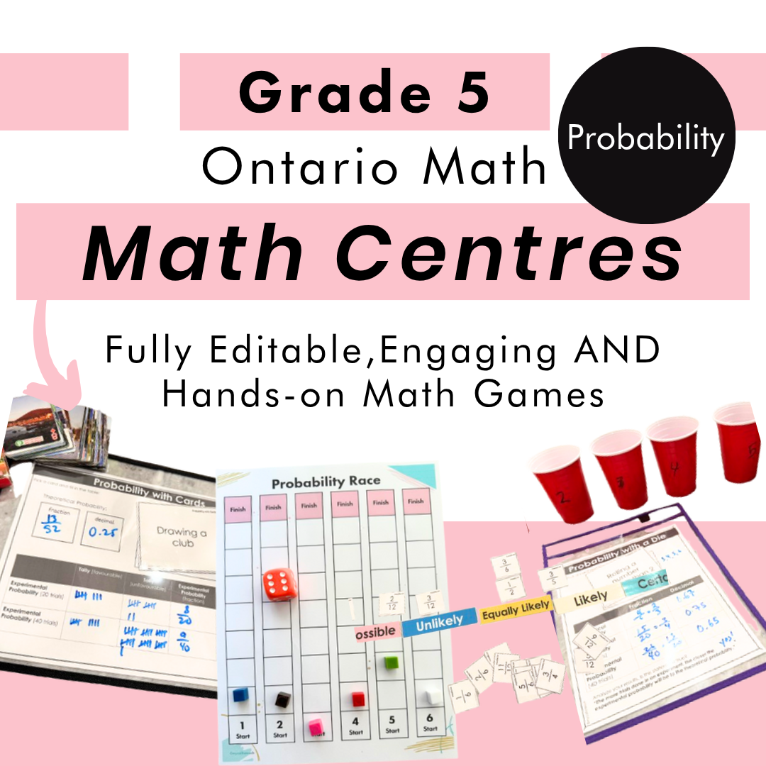 Grade 5 Ontario Math Centres | Probability | Google Slides – My Call to ...