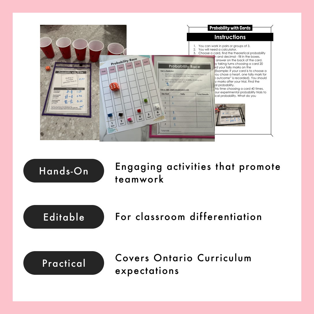 Grade 5 Ontario Math Centres | Probability | Google Slides – My Call to ...