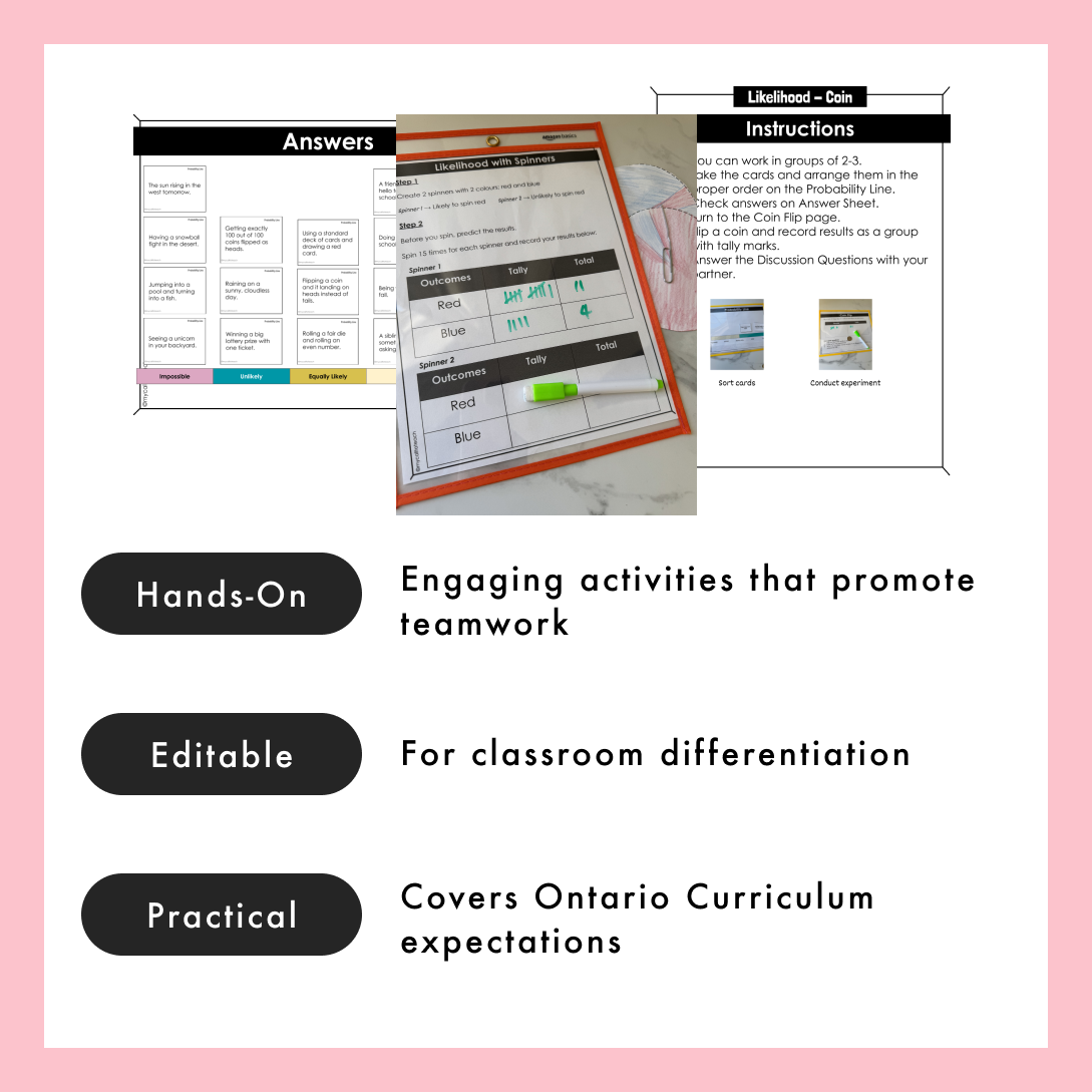 Grade 4 Ontario Math Centres | Probability | Google Slides – My Call to ...