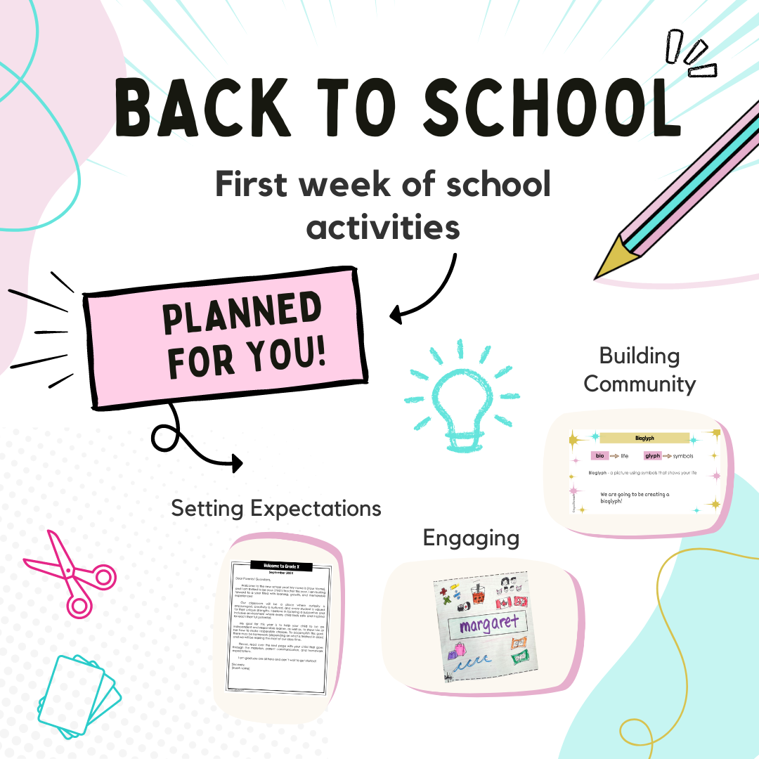 Back to School Activities - First week of School Solution – My Call to ...