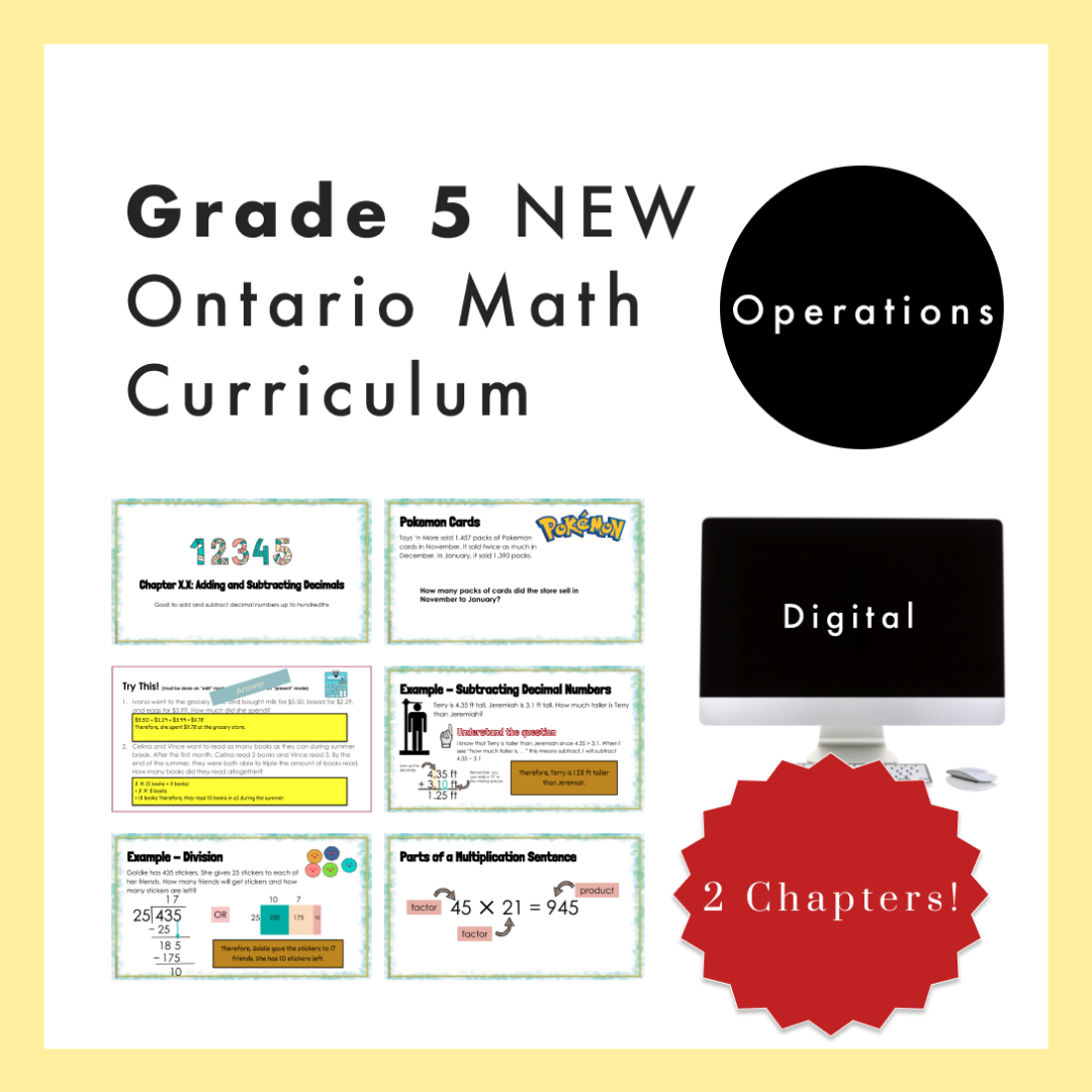 Grade 5 Ontario Math Curriculum | Operations | Digital Google Slides a ...