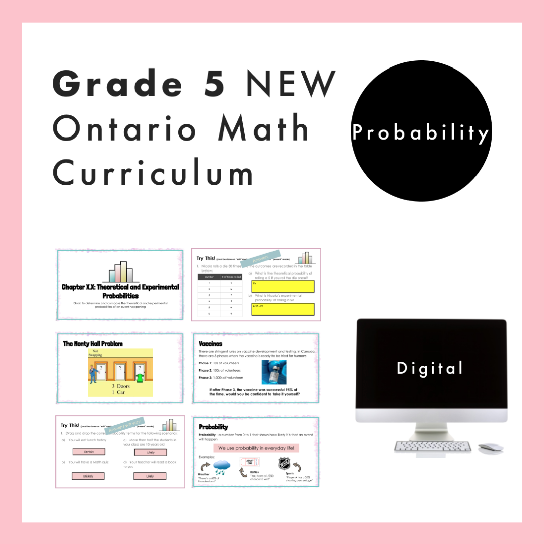 Grade 5 Ontario Math Curriculum | Probability | Digital Google Slides ...