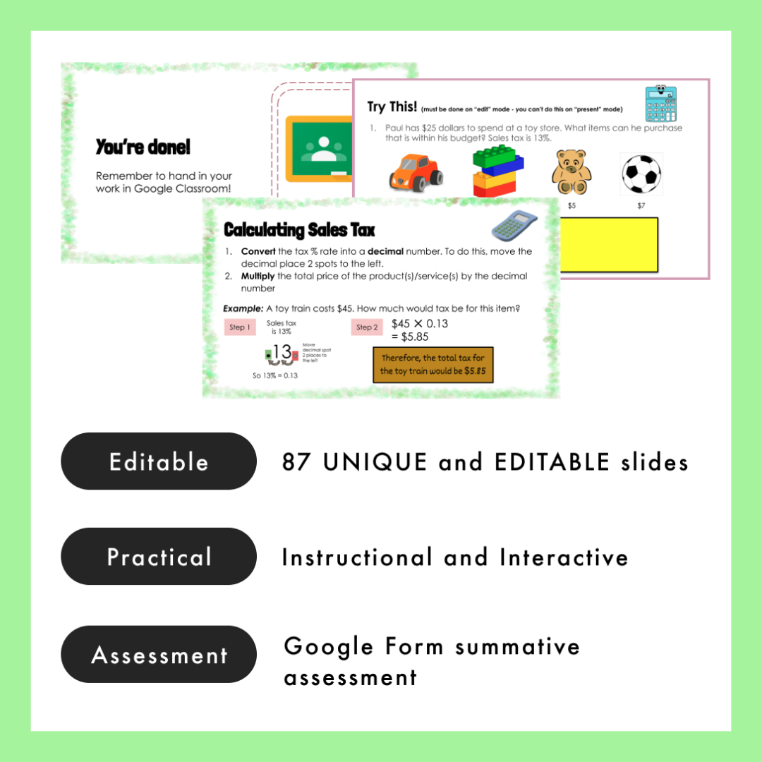 Grade 5 Ontario Math Curriculum | Financial Literacy | Digital Google ...
