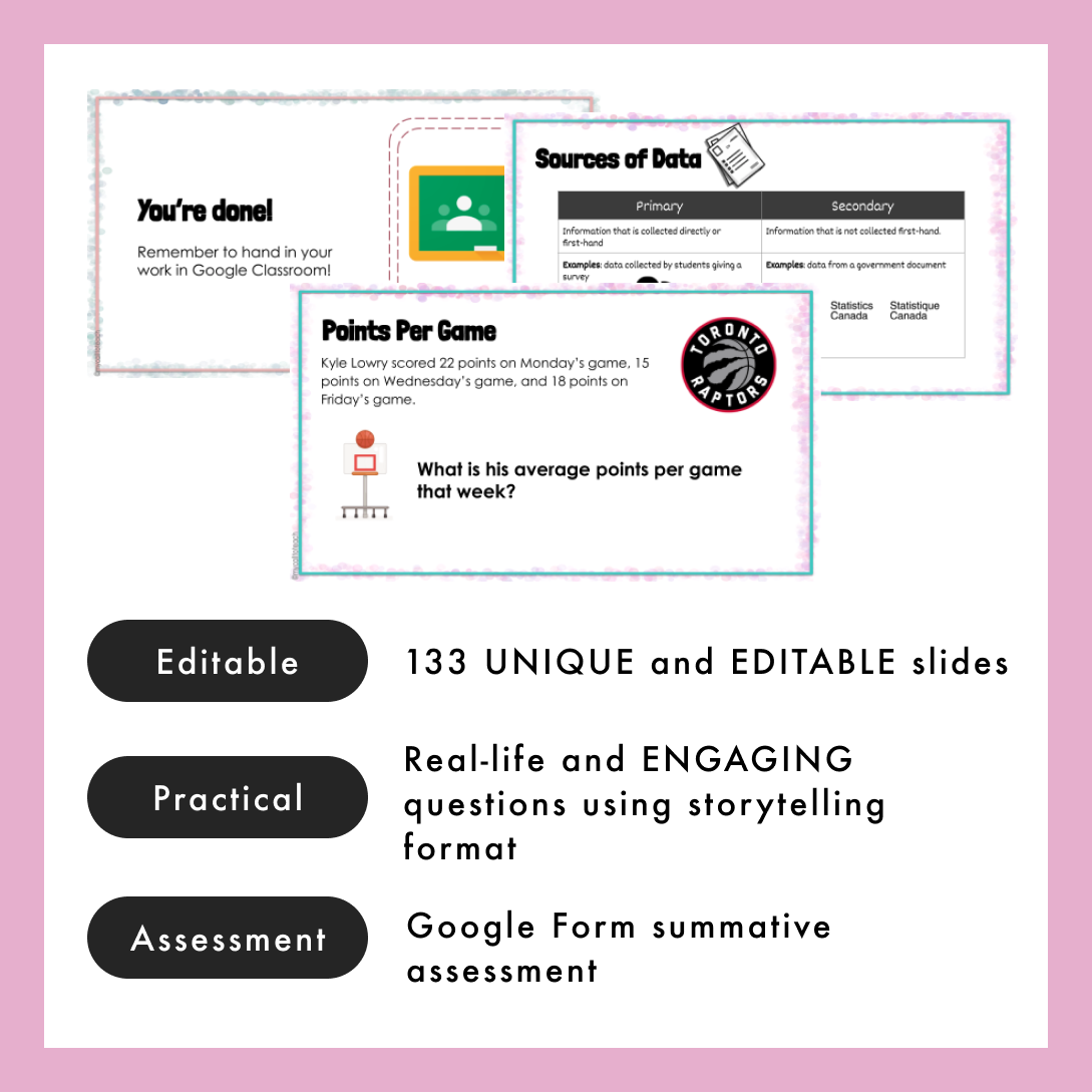 Grade 5 Ontario Math Curriculum | Data Literacy | Digital Google Slide ...