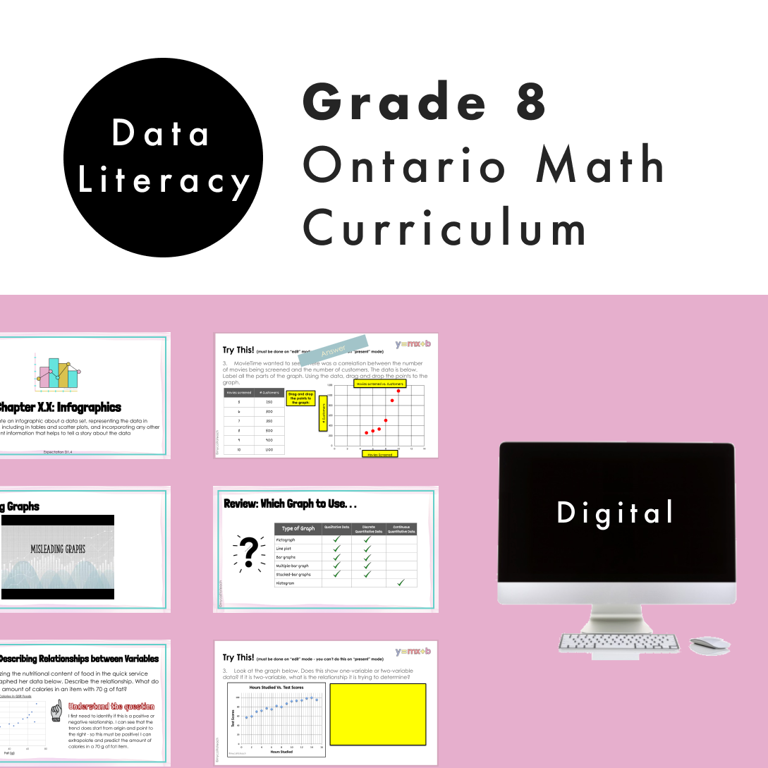 Grade 8 Ontario Math - Data Literacy Digital Slides – My Call to Teach