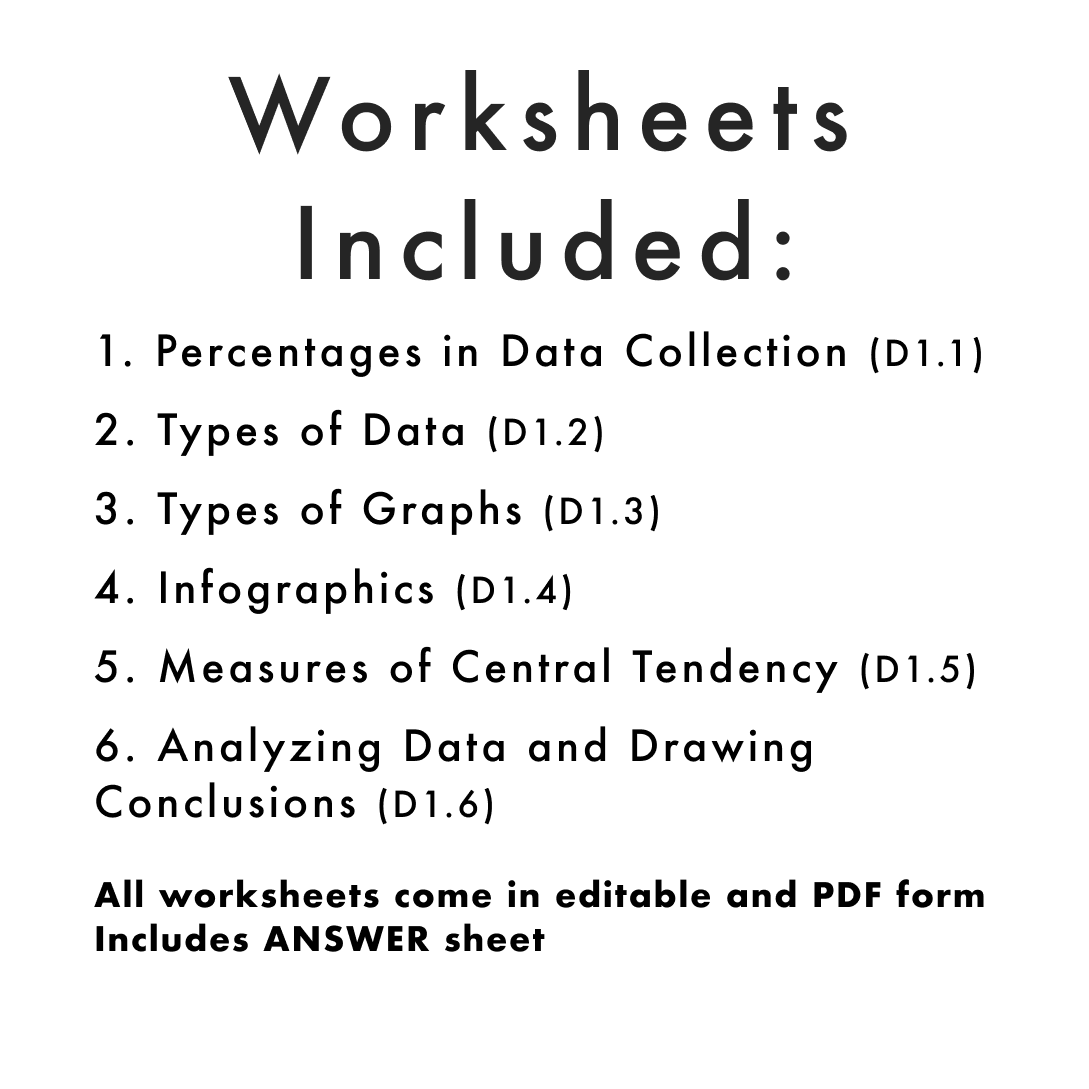 Grade 7 Ontario Math Worksheets | Data Literacy | PDF and Google Slide ...