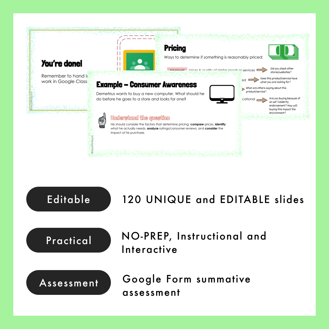 Grade 4 Ontario Math Curriculum | Financial Literacy | Digital Google ...
