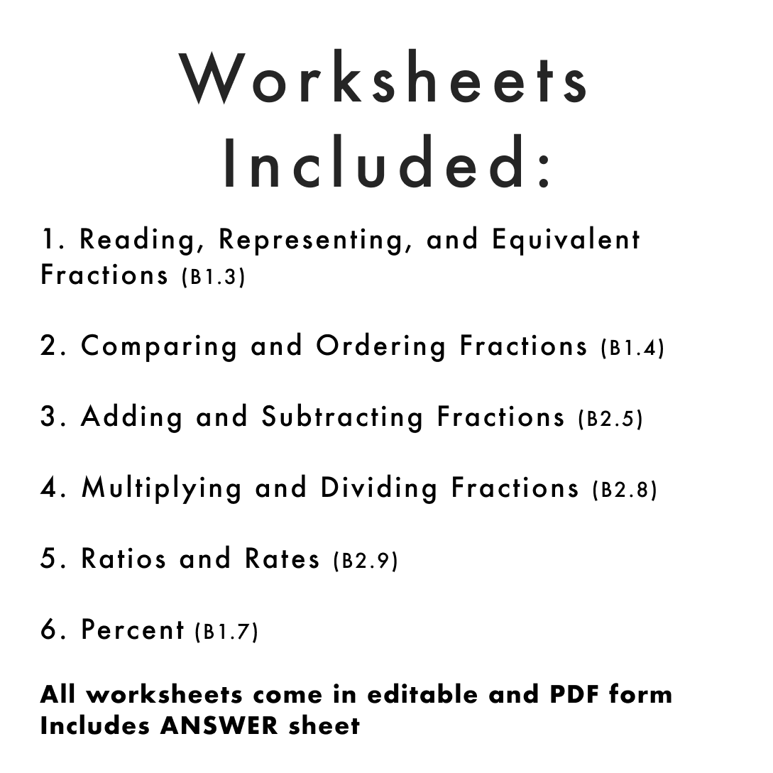 Grade 5 Ontario Math Worksheets | Fractions, Rates, Percent | PDF and ...