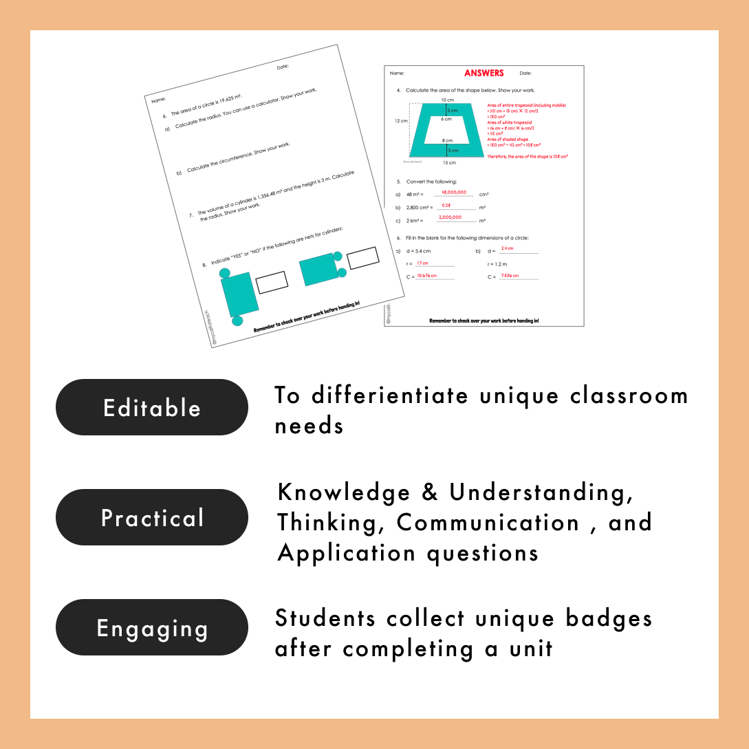 Grade 7 Ontario Math Assessments | Measurement | PDF and Google Slides ...