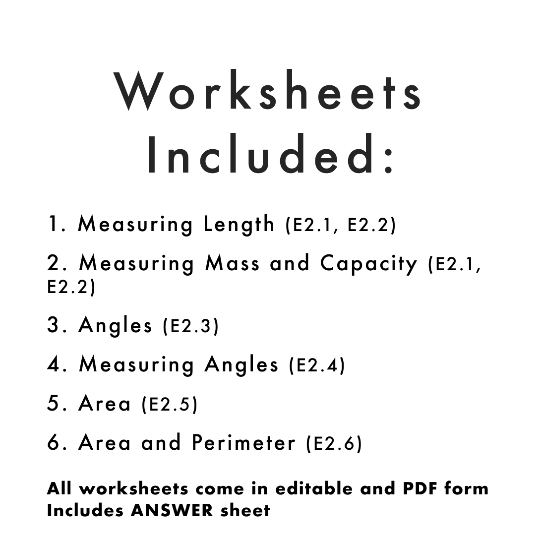 Grade 5 Ontario Math Measurement PDF & Editable Worksheets – My Call to ...