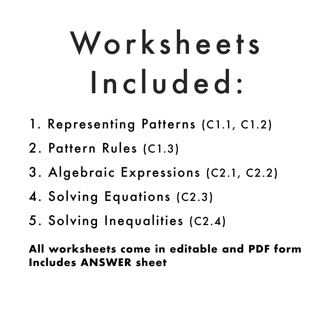Grade 5 Ontario Math Worksheets | Patterns & Equations | PDF and Googl ...