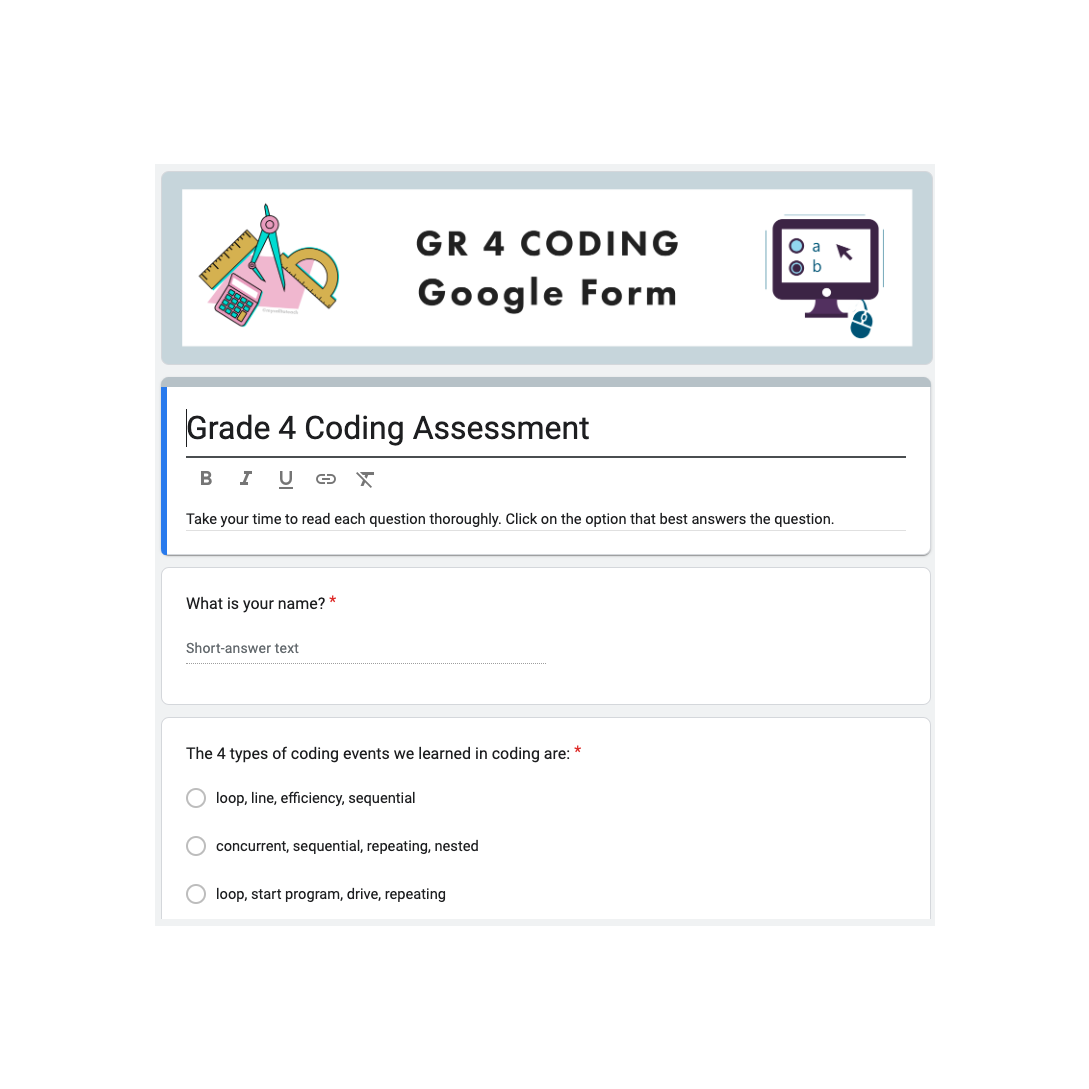 FREE Grade 4 NEW Ontario Math Curriculum - Coding Digital Slides – My ...