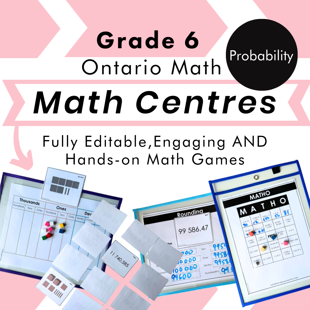 Grade 6 Ontario Math Centres | Probability | Google Slides – My Call to ...
