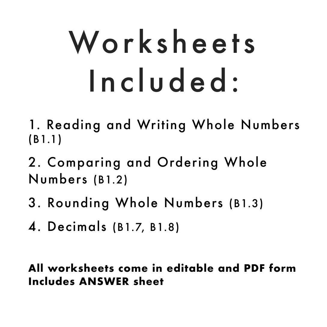 Grade 4 Ontario Math Worksheets | Number Sense | PDF and Google Slides ...