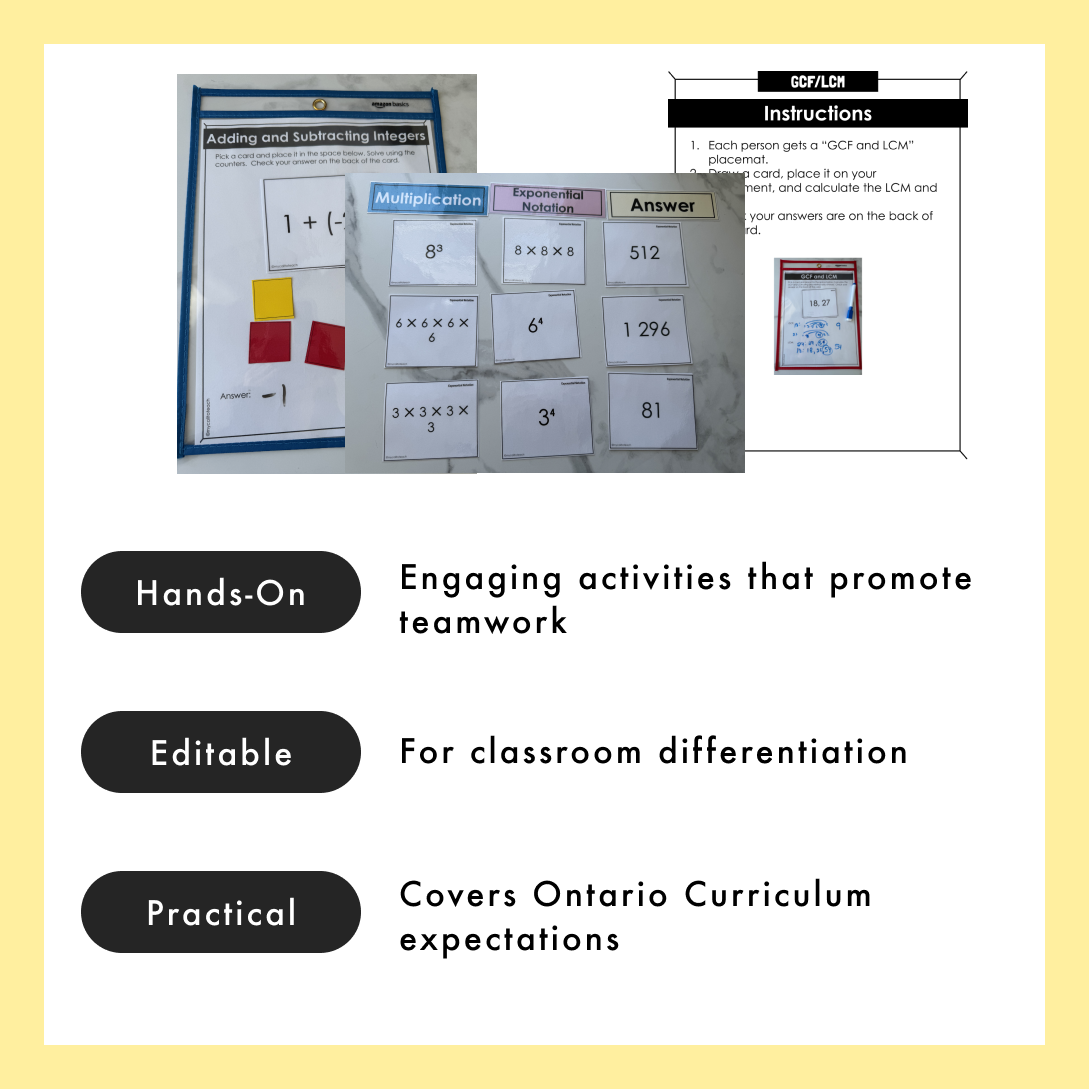 Grade 7 Ontario Math Centres | Operations | Google Slides – My Call to ...