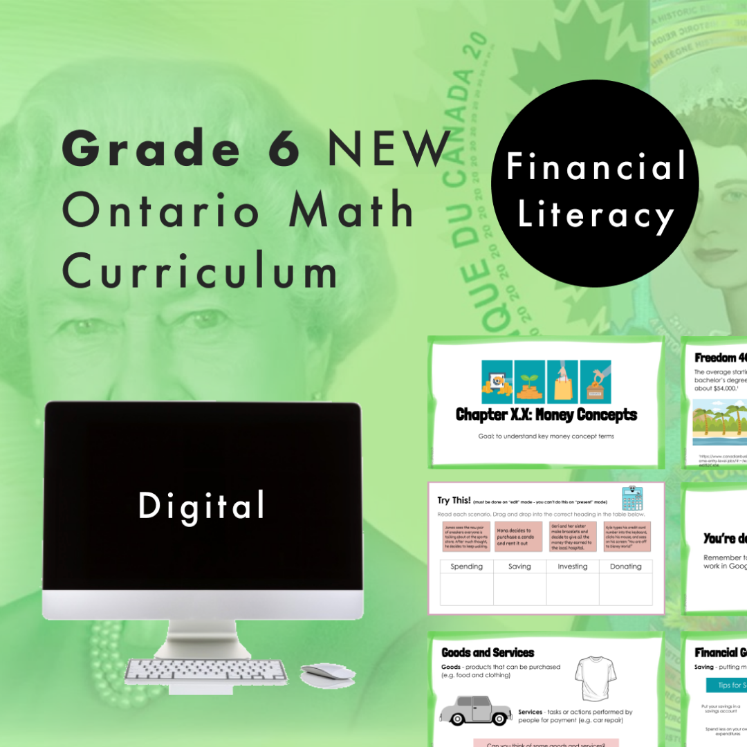 Grade 6 Ontario Math Curriculum | Financial Literacy | Digital Google ...