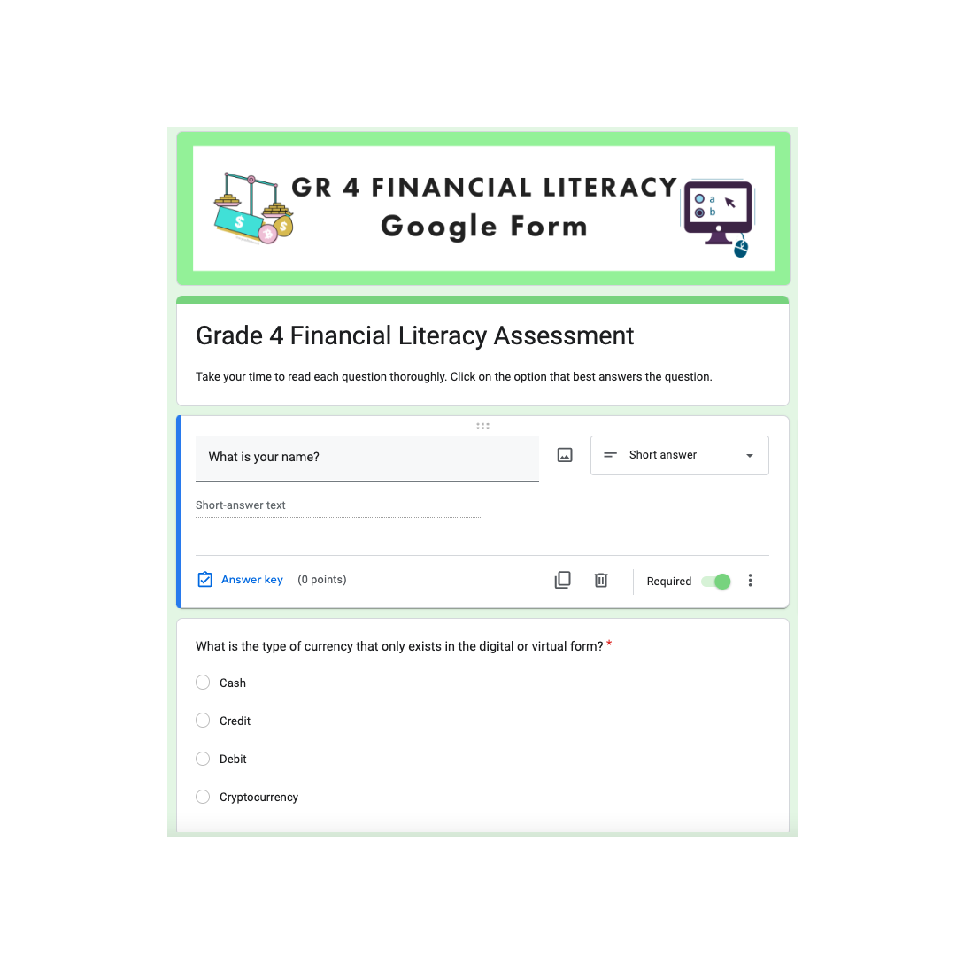 Grade 4 Ontario Math Curriculum | Financial Literacy | Digital Google ...