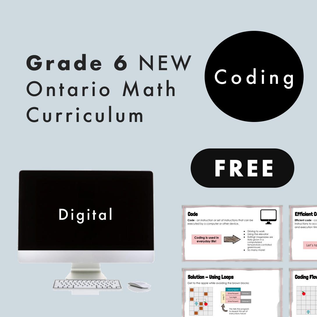 FREE Grade 6 Ontario Math Curriculum | Coding | Digital Google Slides ...