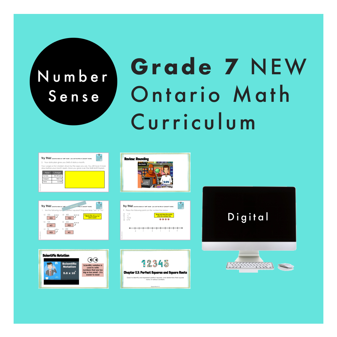 Grade 7 Ontario Math Curriculum | Number Sense | Digital Google Slides ...