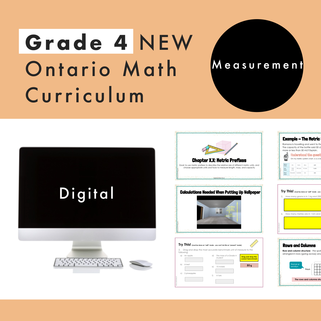 Grade 4 Ontario Math Curriculum | Measurement | Digital Google Slides ...