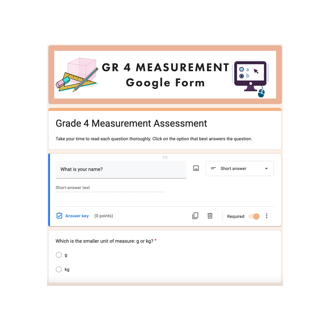 Grade 4 Ontario Math - Measurement Curriculum - Digital Google Slides ...
