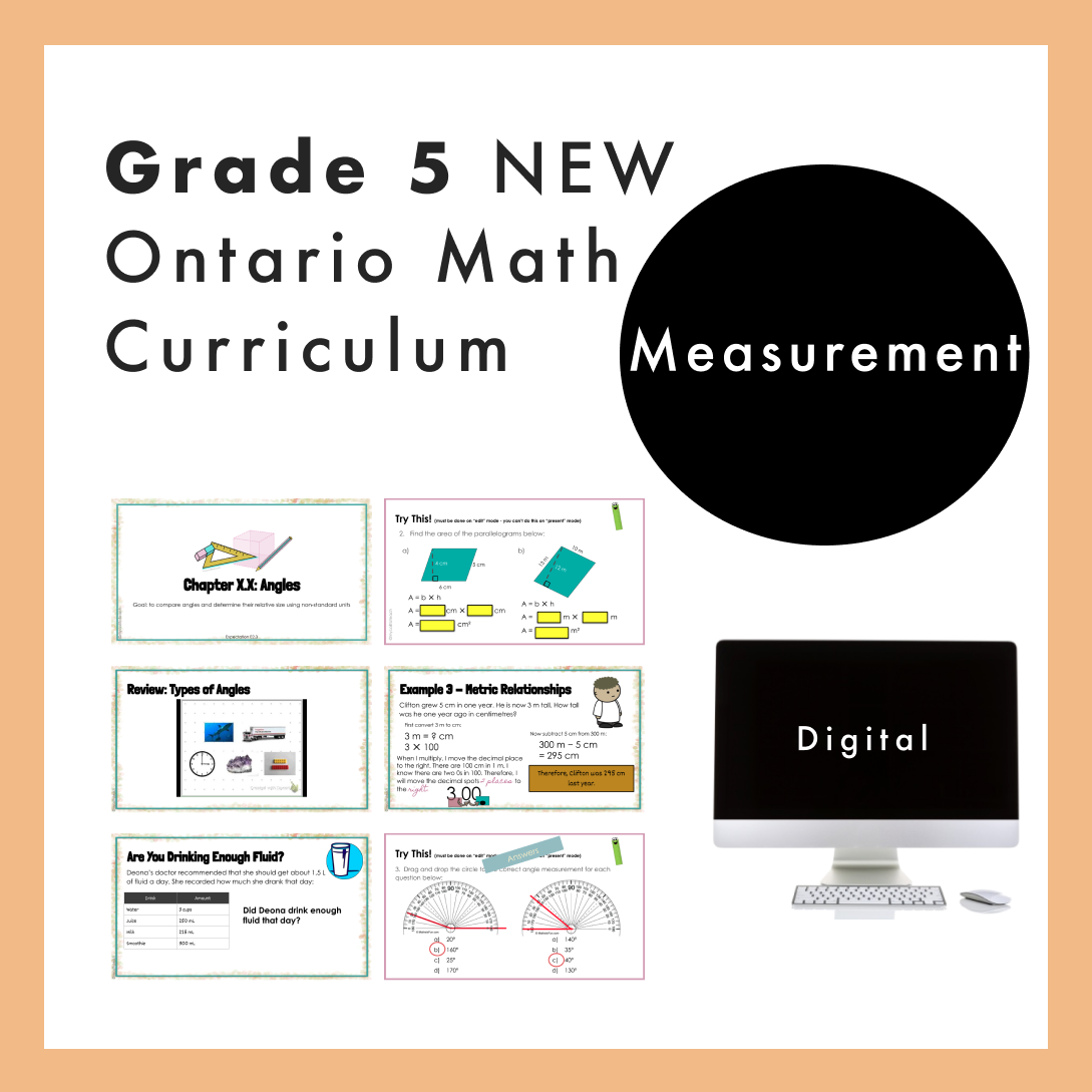 Grade 5 Ontario Math Curriculum | Measurement | Digital Google Slides ...