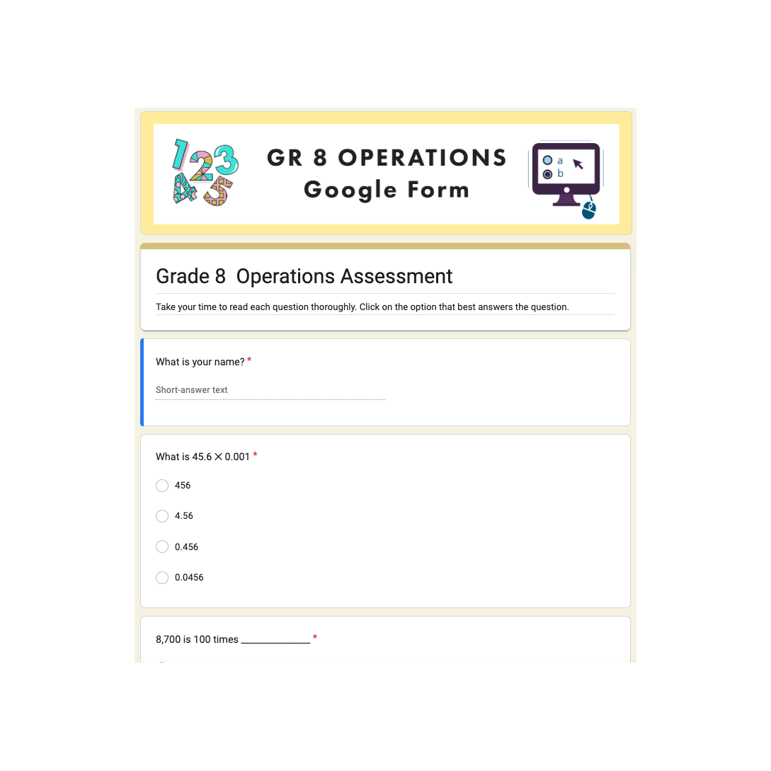 Grade 8 Ontario Math Curriculum | Operations | Digital Google Slides a ...
