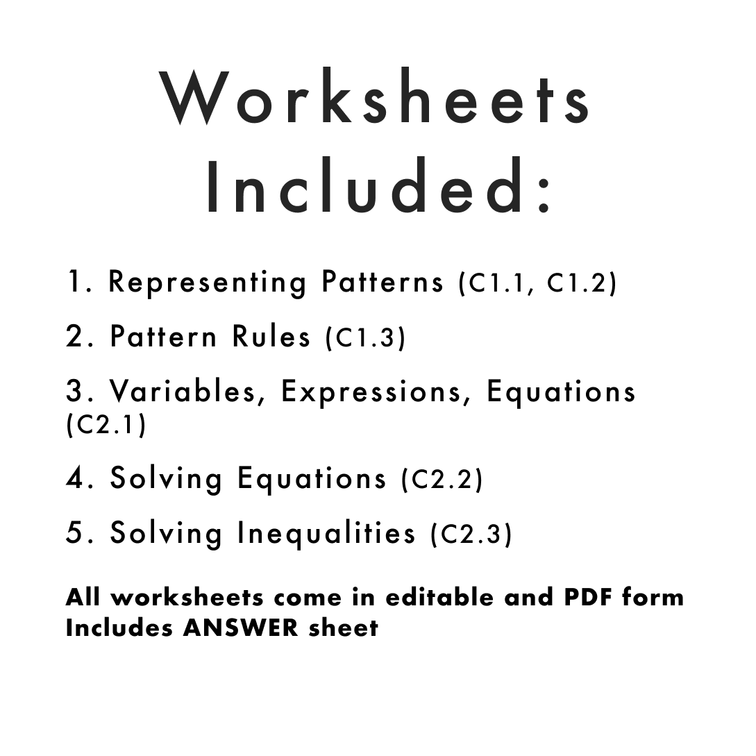 Grade 4 Ontario Math Worksheets | Patterns & Equations | PDF and Googl ...